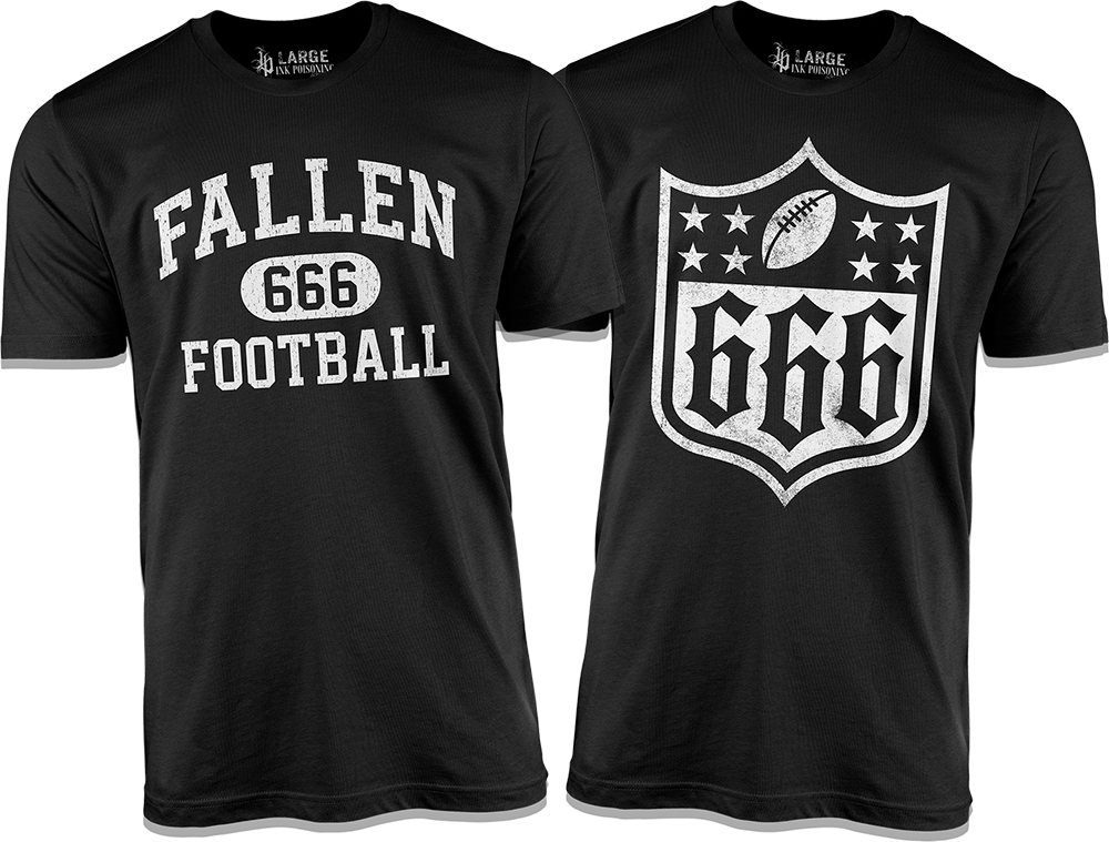 "Fallen Football" & "666 Shield" Bundle – INK POISONING APPAREL