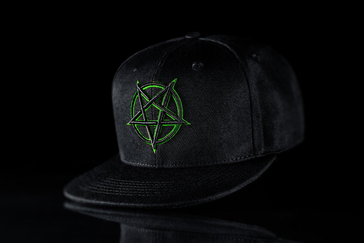 Green Outline Pentagram Snapback – INK POISONING APPAREL