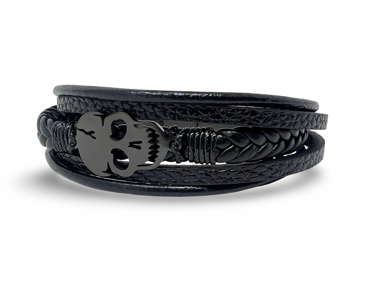 Steel Buckle Skull Bracelet – INK POISONING APPAREL